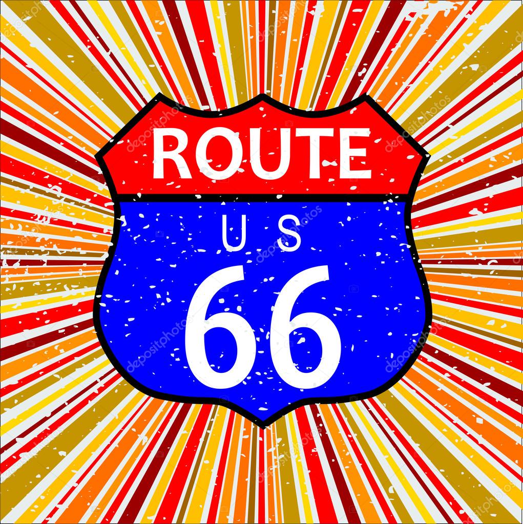 Route 66 Retro Background Stock Vector by ©BigAlBaloo 61355861