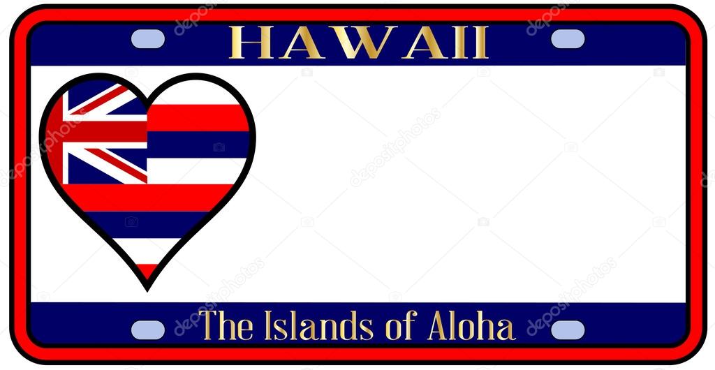 Hawaii State License Plate Stock Vector Image by ©BigAlBaloo #61414891