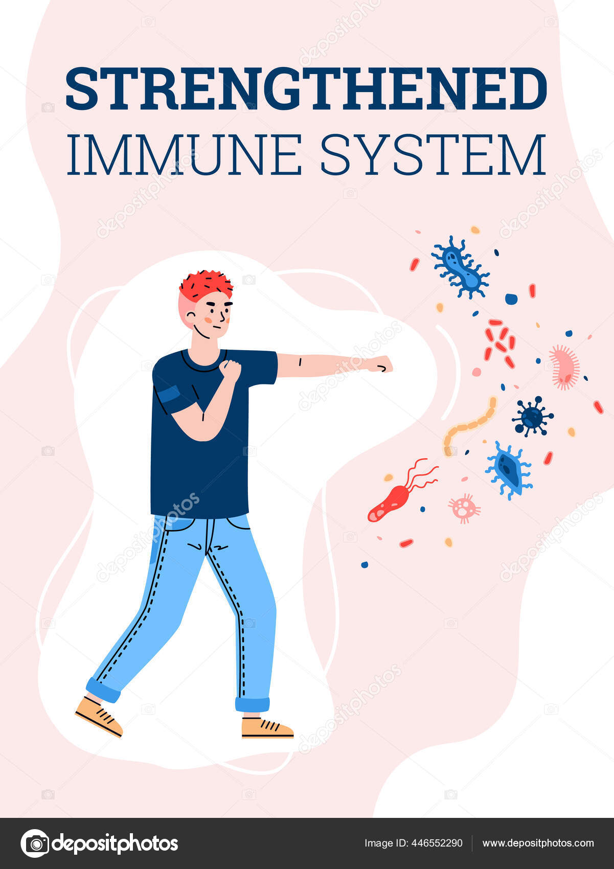 Strengthened immune system concept a vector flat illustration. ⬇ Vector ...