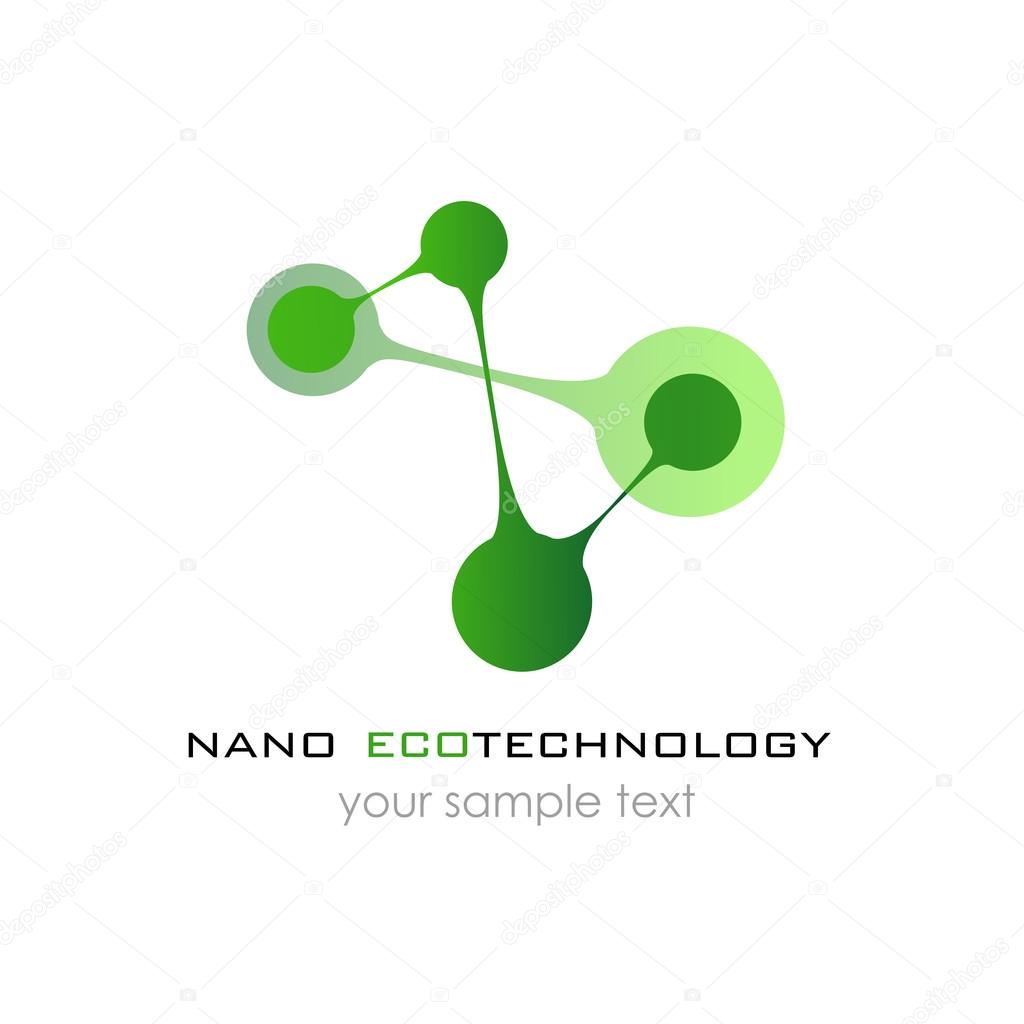 Nano logo - nanotechnology. Template design of logo. Vector ...
