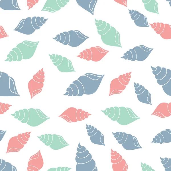 Seashell vector seamless summer pattern Stock Vector Image by ...