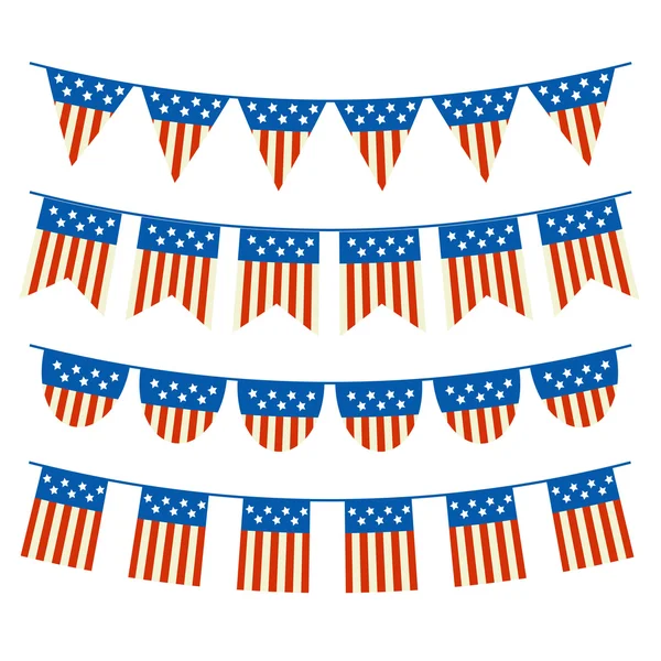 Vector Set of Patriotic Bunting — Stock Vector © PinkPueblo #24738175