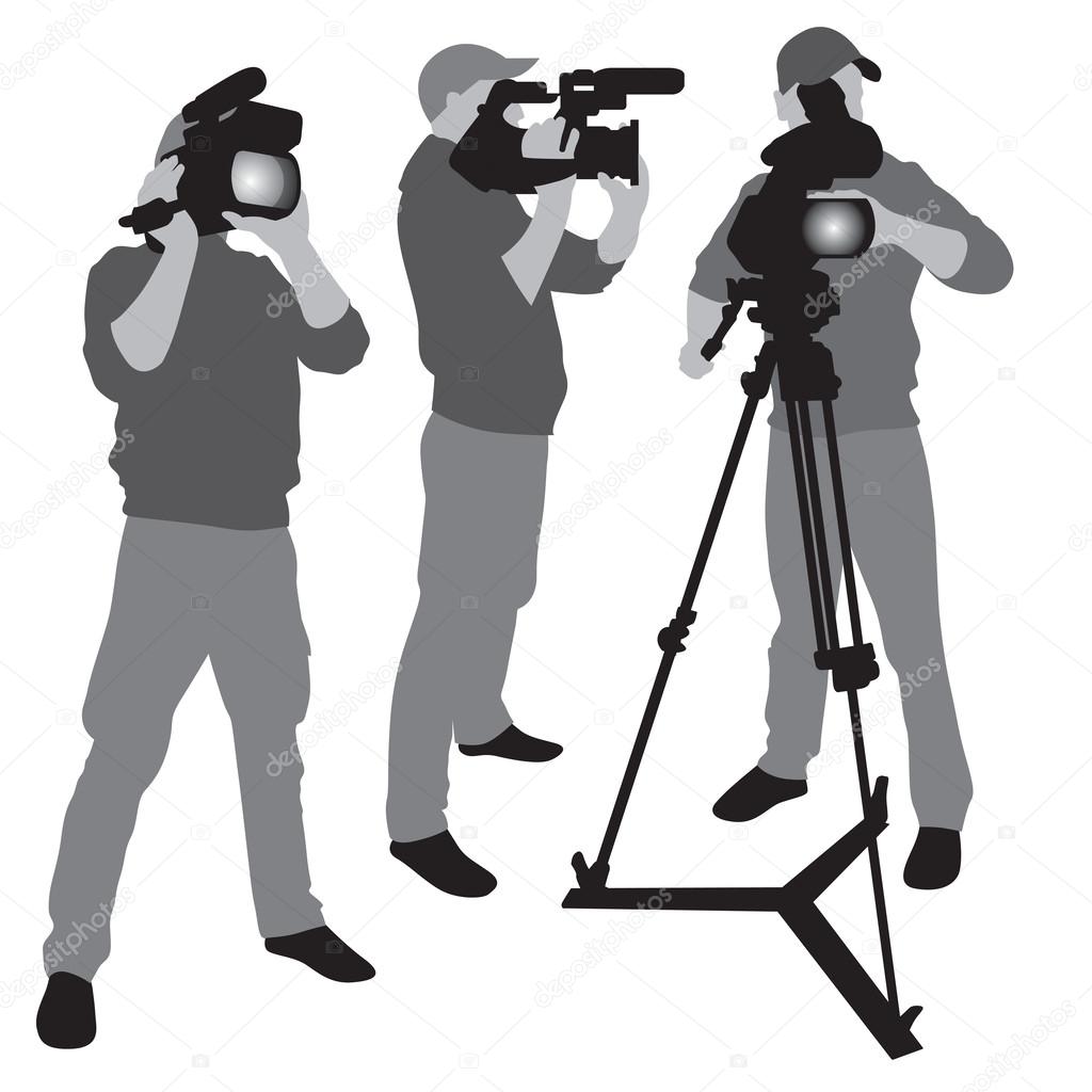 Video camera operator Stock Vector Image by ©Route55 #54162913