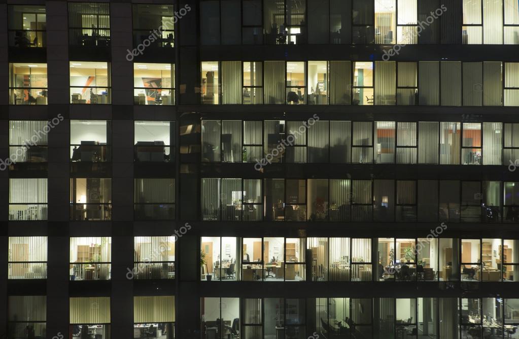 Office Window At Night