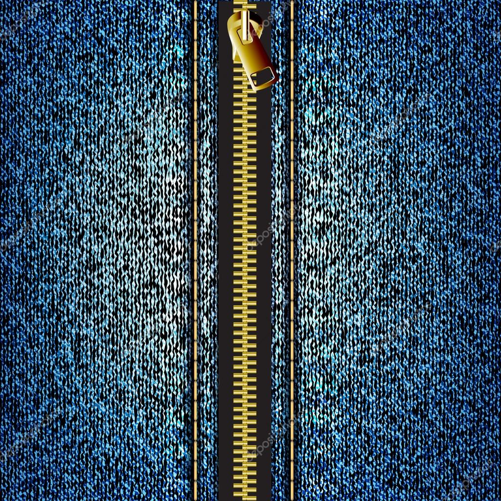 Denim texture with zipper — Stock Vector © Route55 #78578372