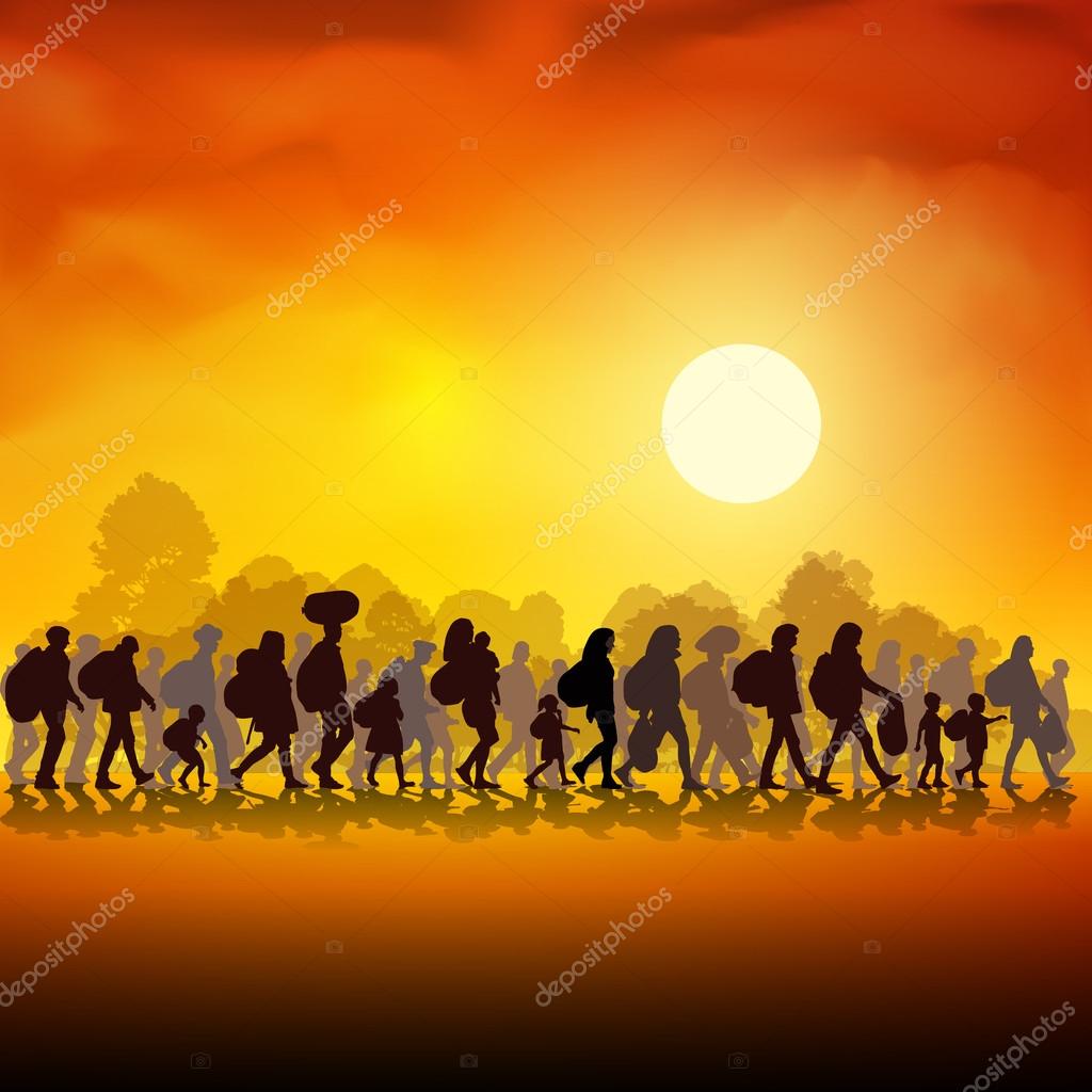 Refugees Stock Vector Image by ©Route55 #85580256