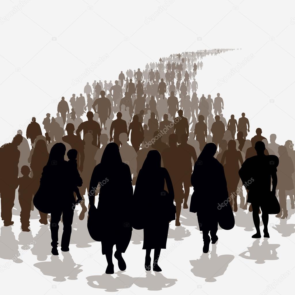 Silhouettes of immigration people Stock Vector Image by ©Route55 #94334070 Silhouettes of immigration people Stock Vector Image by ©Route55 #94334070