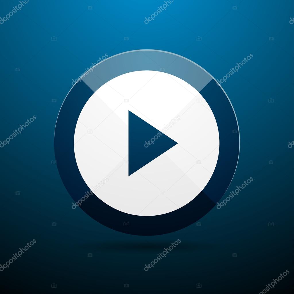 Blue movie player icon — Stock Vector © vlad210498 #65010979