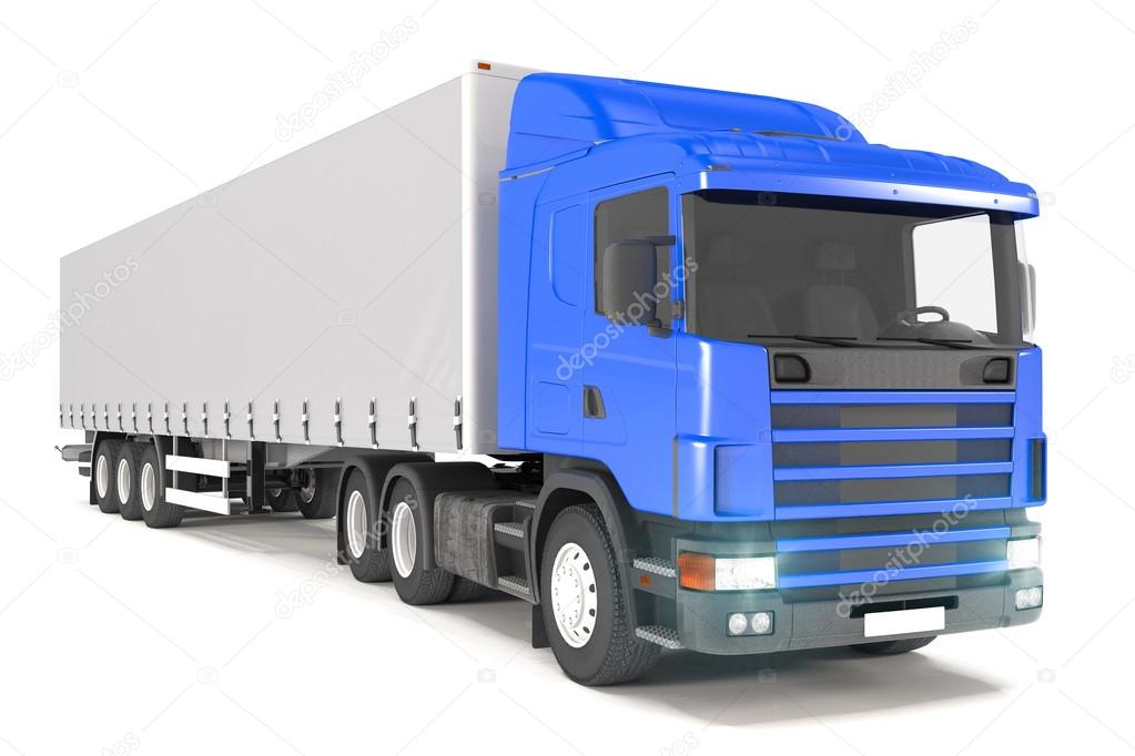Blue Freight Truck
