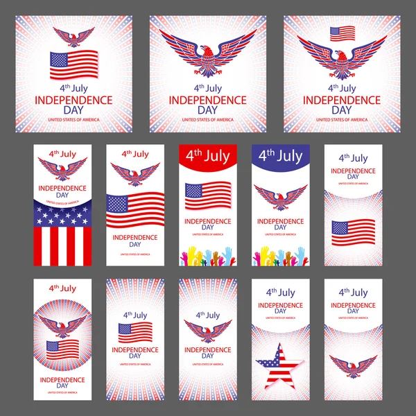 Independence day labels Vector Art Stock Images | Depositphotos