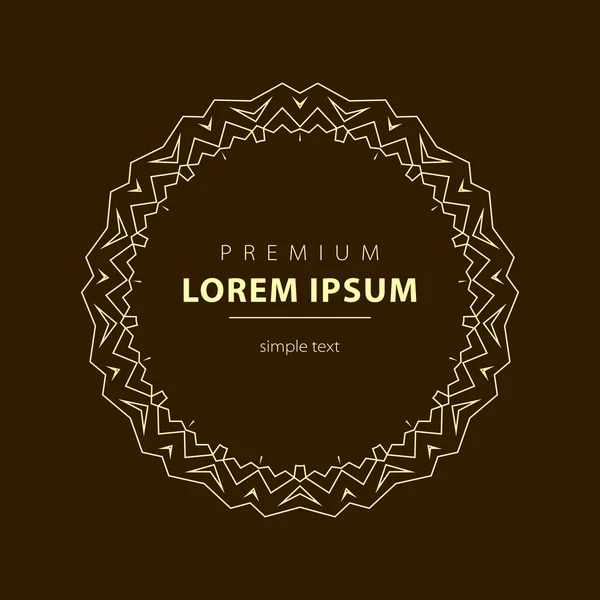 Vector set abstract frames logo templates line style Stock Vector Image ...