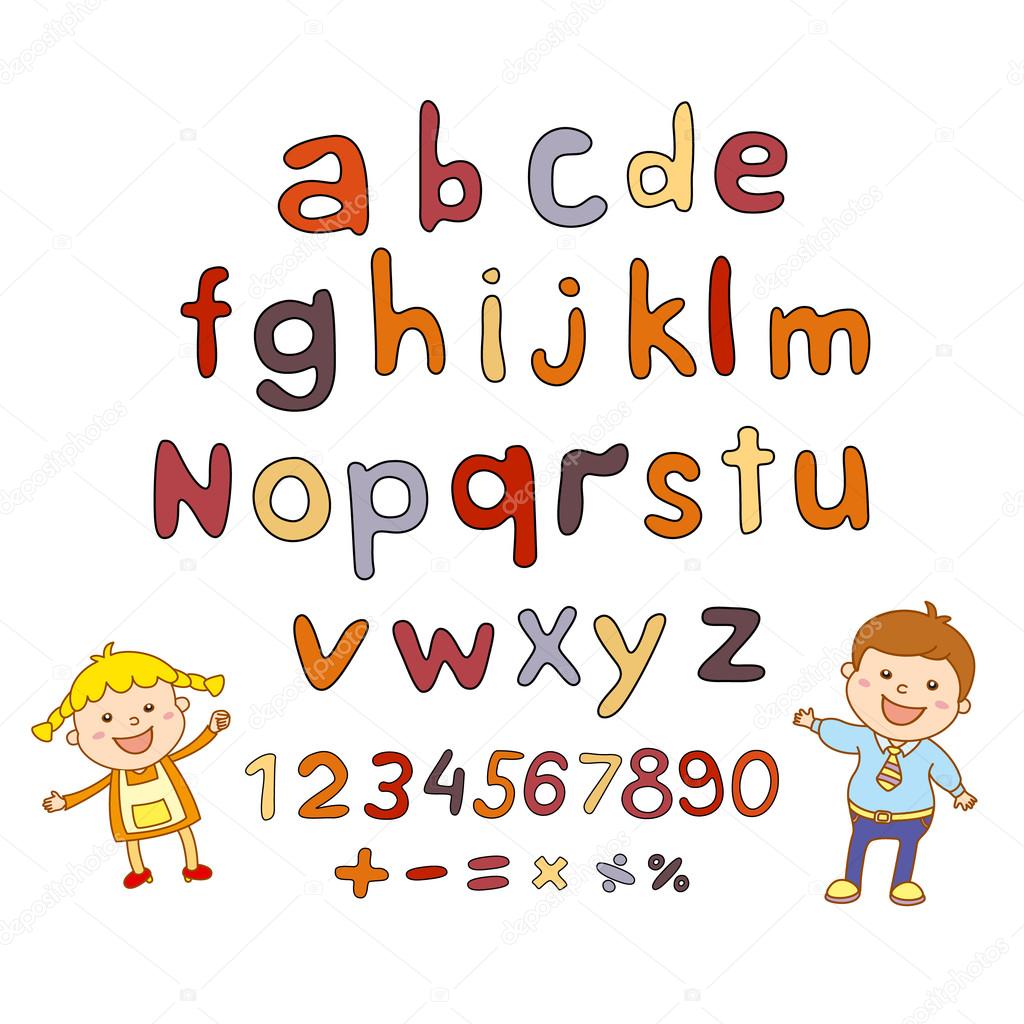 Abc für Kinder Alphabet, Illustration, Vektor, Kinder, Kinder, Spaß ...