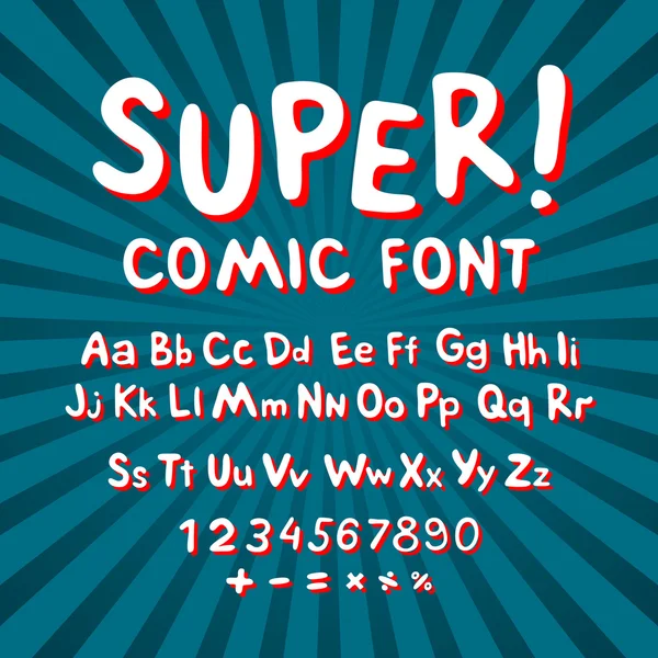 Comic style alphabet imágenes de stock de arte vectorial | Depositphotos