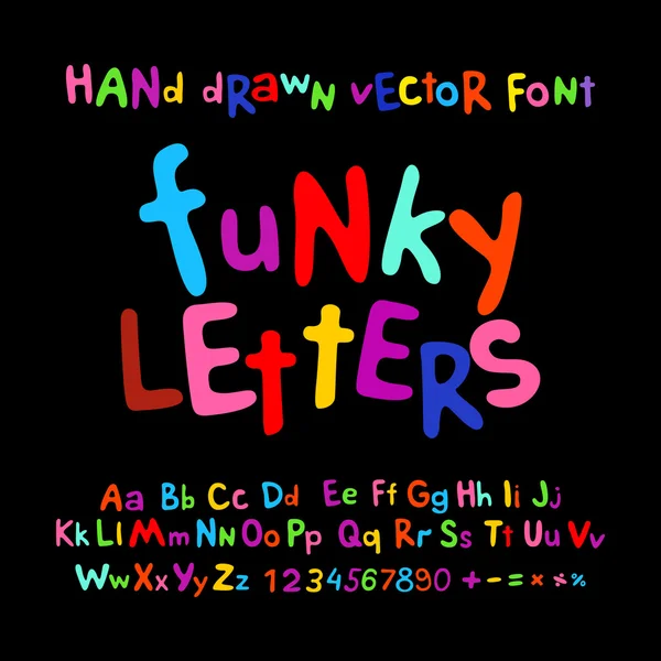 ABC alphabet funky letters children fun colorful set cartoon Stock ...
