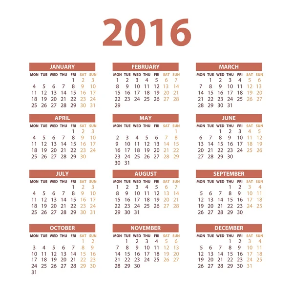 Calendário 2016 Fotos de Stock, Calendário 2016 Imagens sem royalties ...