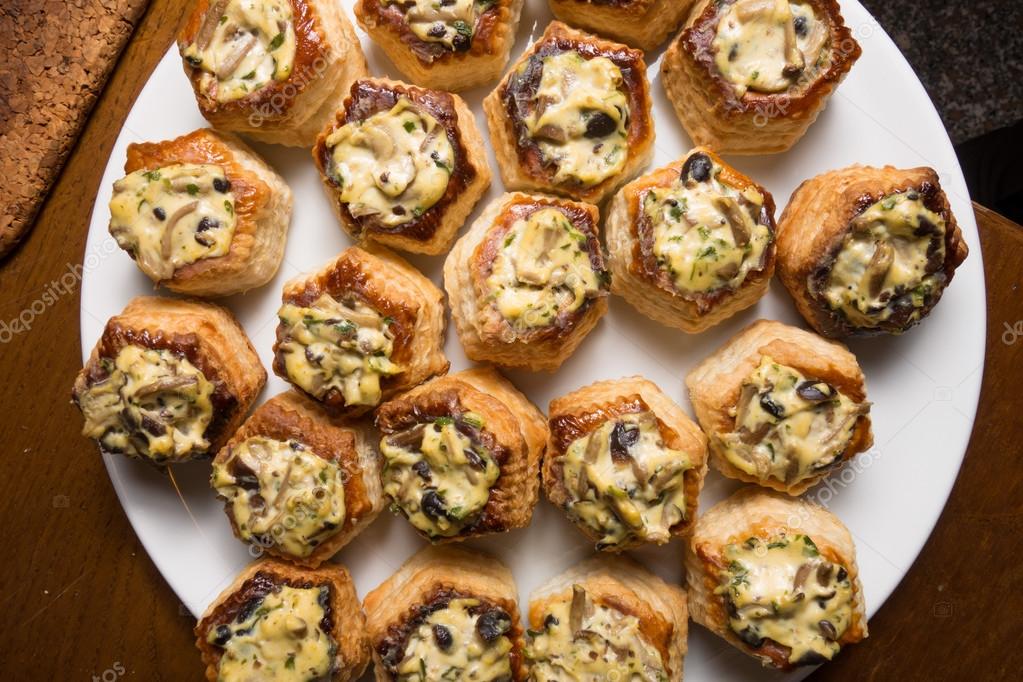 Homemade canapes with cheese — Stock Photo © vpardi #72802303