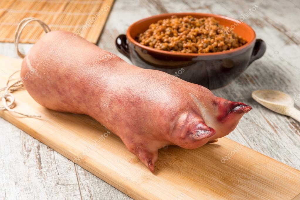 Raw pork leg — Stock Photo © vpardi #95021602