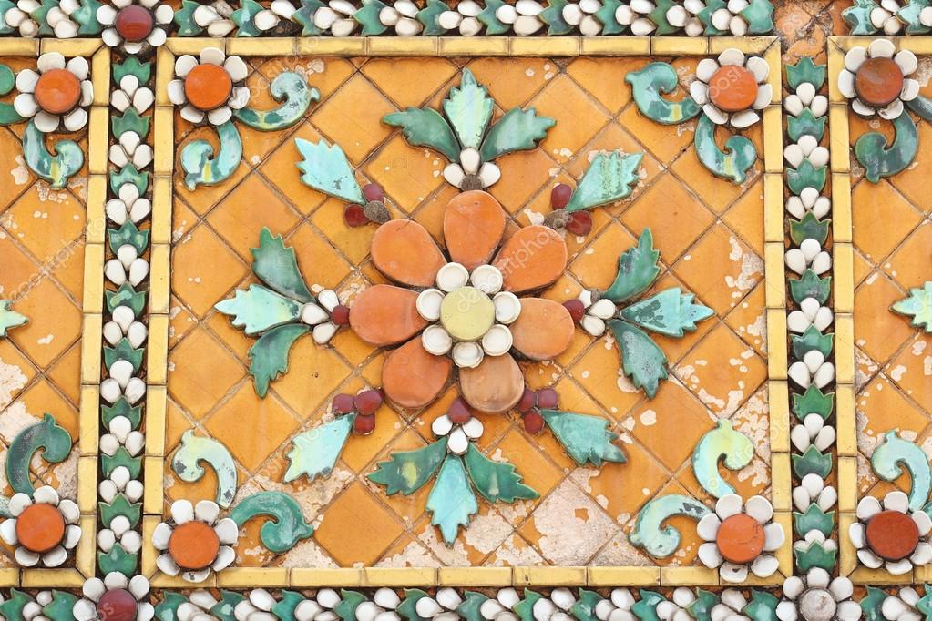 Old floral, ceramic tile patterns — Stock Photo © Gap #102792048