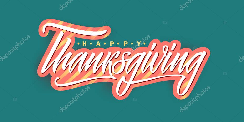 Feliz D a de Acci n de Gracias. Dise o de tipograf a vectorial, cita de celebraci n para ...