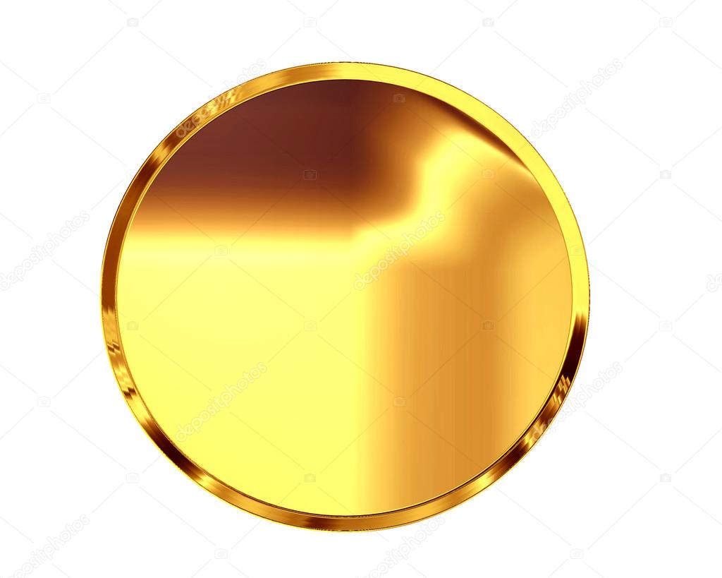 3D Illustration. golden circle on a white background — Stock Photo ...