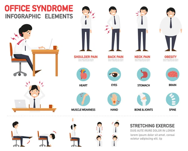 Office syndrome exercise Vector Images, Royalty-free Office syndrome ...