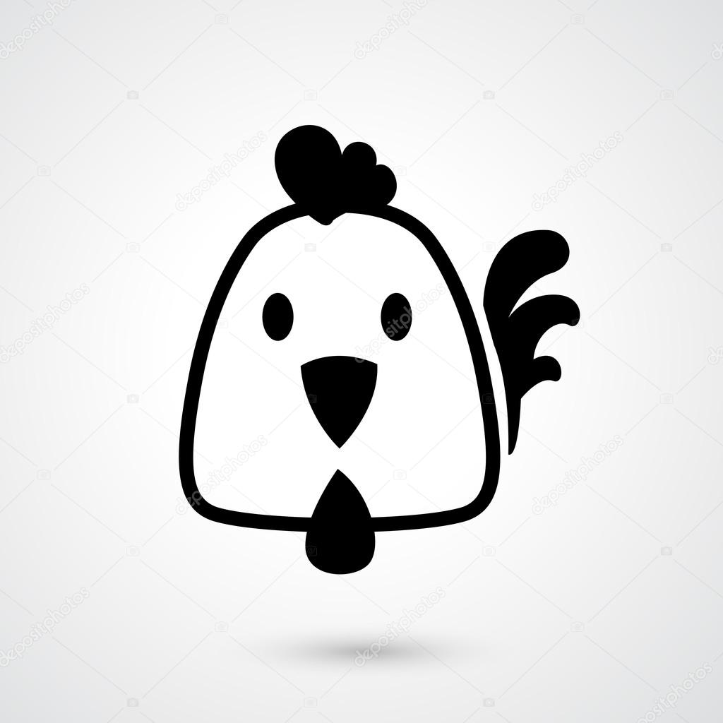 Chicken icon vector — Stock Vector © jehsomwang #59001743