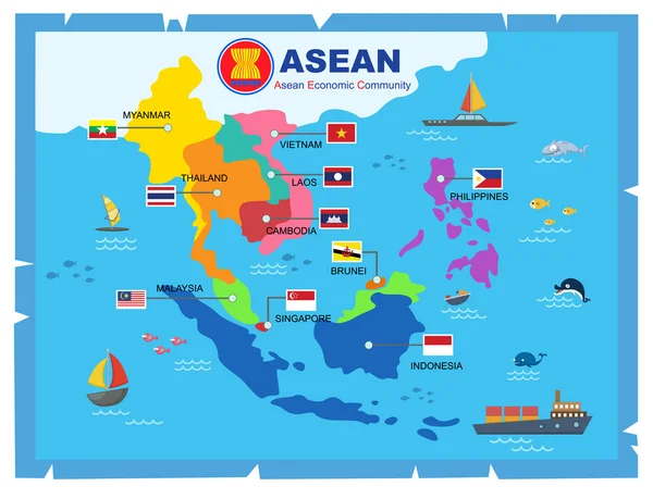 ASEAN Economic Community, AEC, concept — Stock Vector © potowizard ...