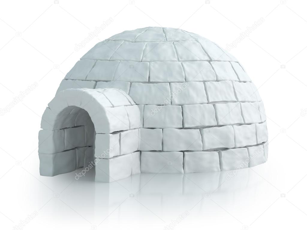 Nordic landscape with igloo Stock Photo by ©beawolf 53963991