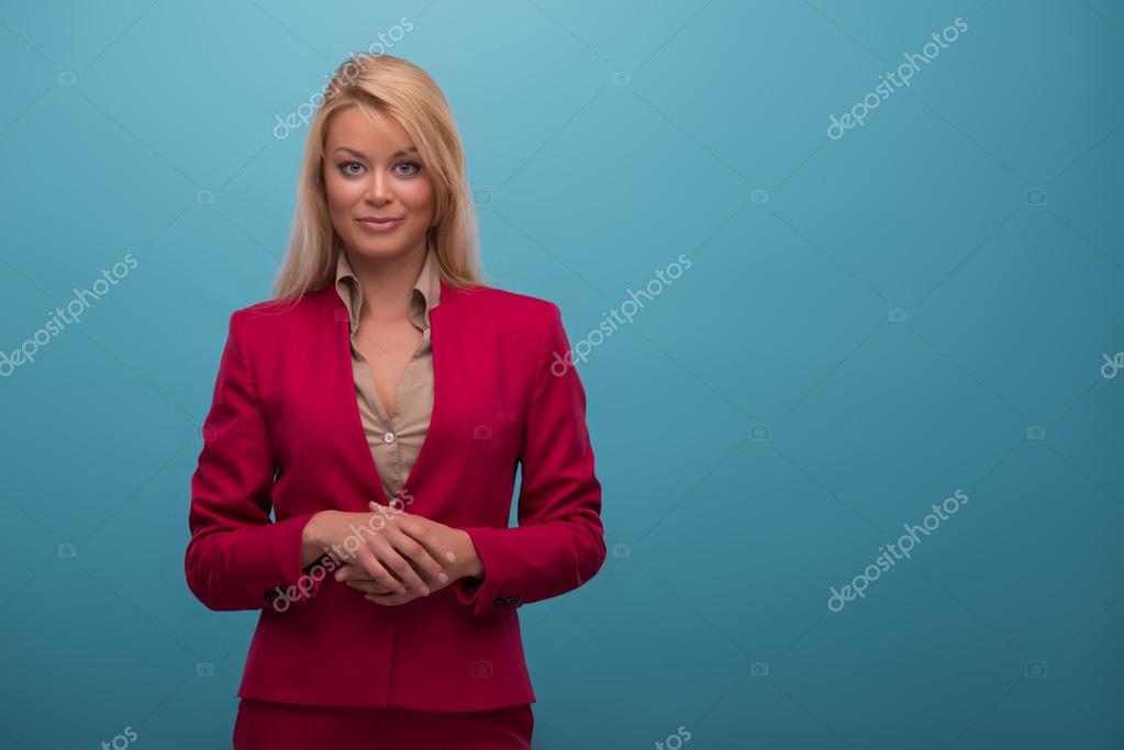 Very beautiful TV presenter Stock Photo by ©yacobchuk1 55239987