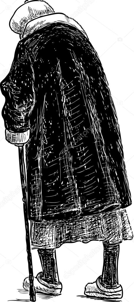 Old Woman On A Stroll Stock Vector Image By ©chronicler101 122885610