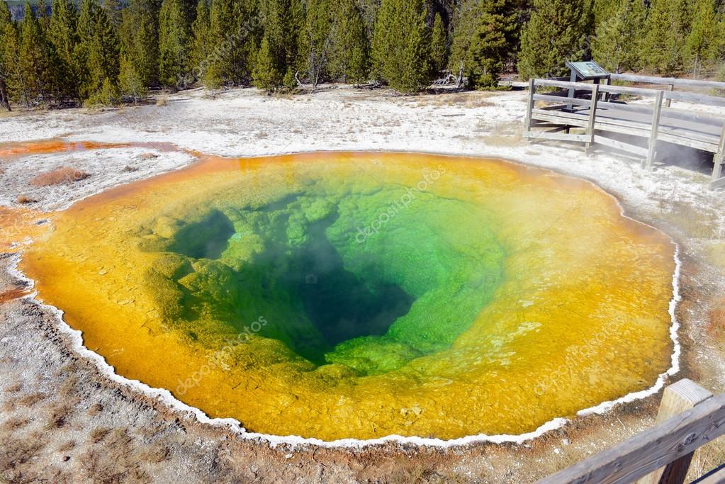 Morning Glory Hot Spring, Upper Geyser Basin, Yellowstone National Park ...
