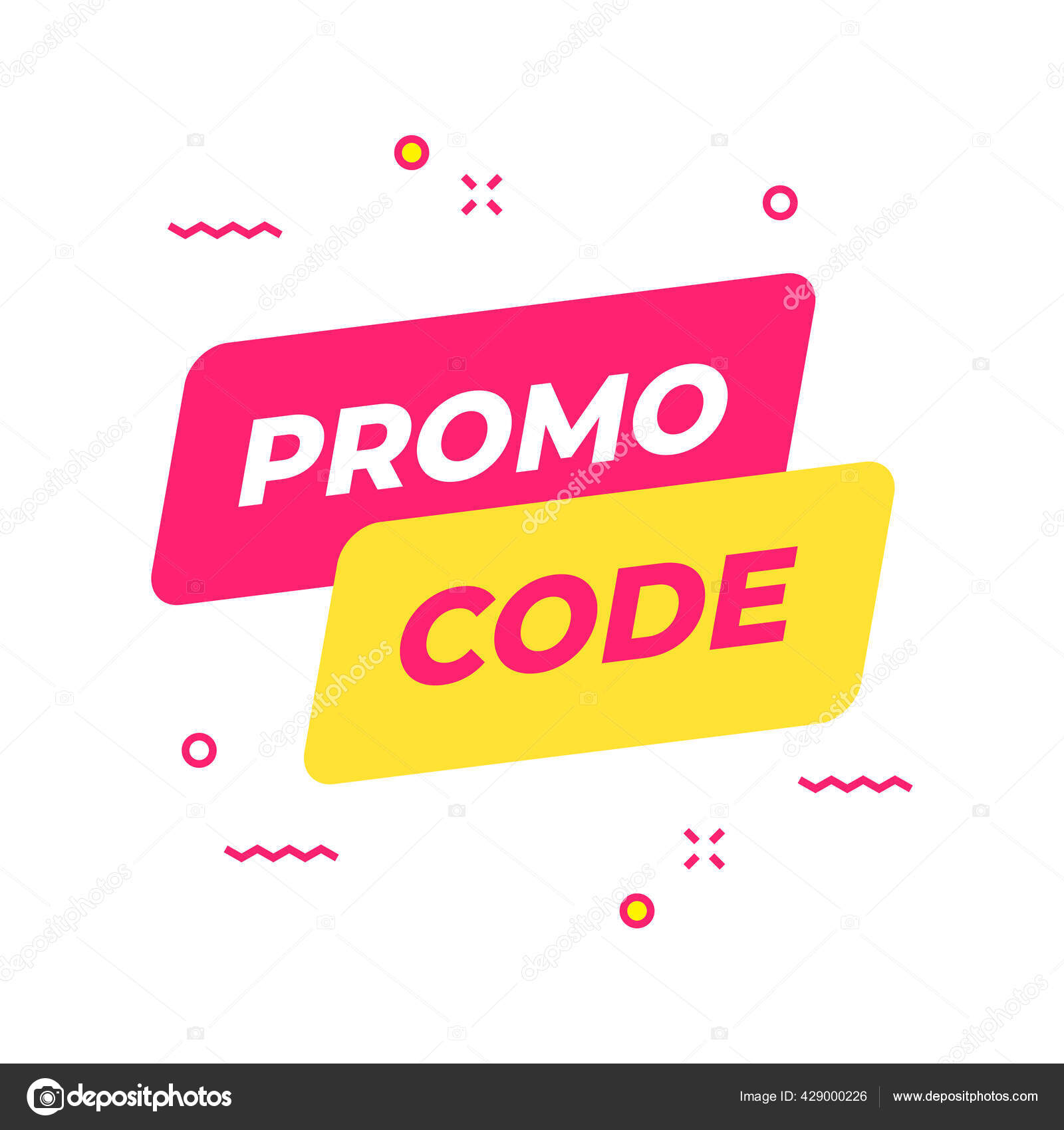 Promo Code Symbol Promotion Code Sign Isolated White Background Stock ...