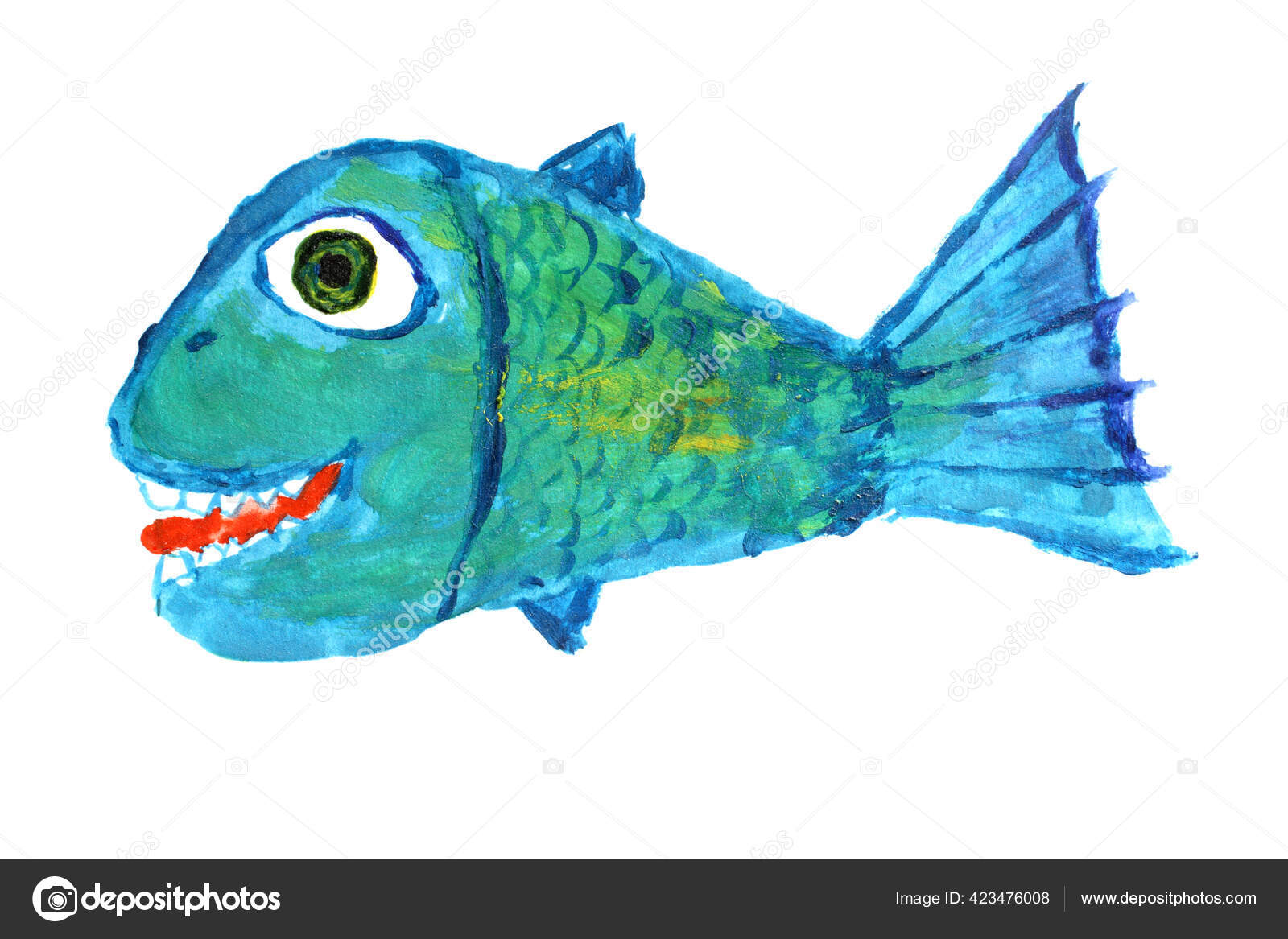 Funny Fish Drawing