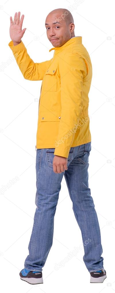 Young Man Turns To Say Goodbye Cutout — Stock Photo © design@tmx.com.ua ...