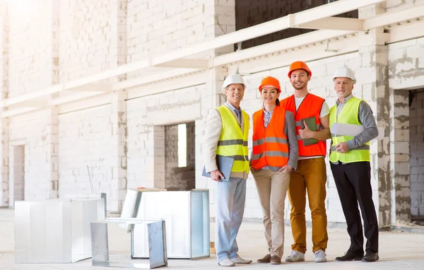 Construction workers. Team of project — Stock Photo © Dmyrto_Z #111727036