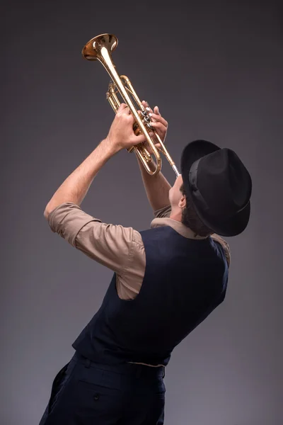 Handsome young jazz man - Stock Image - Everypixel