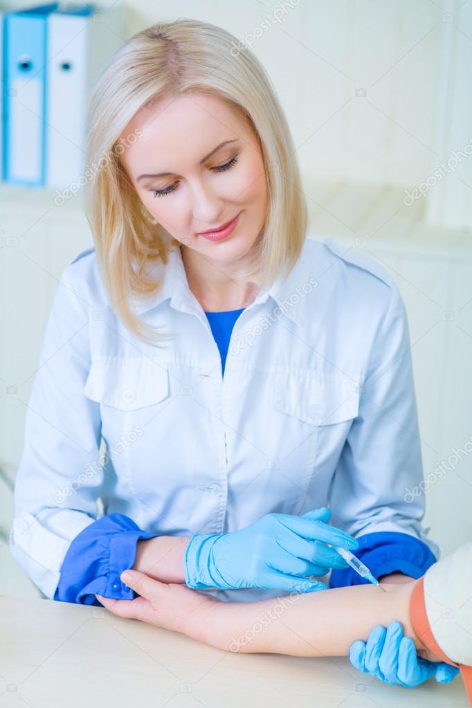 Professional nurse making injection ⬇ Stock Photo, Image by © Dmyrto_Z ...