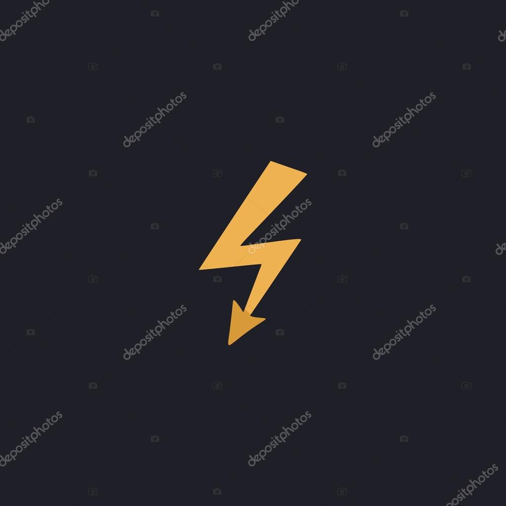Lightning computer symbol — Stock Vector © burntime555 #124081760