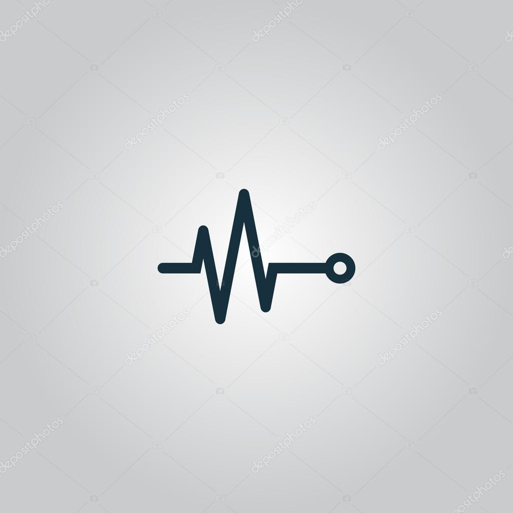 Línea De Vida Latidos Cardíacos Cardiograma Vector De Stock De