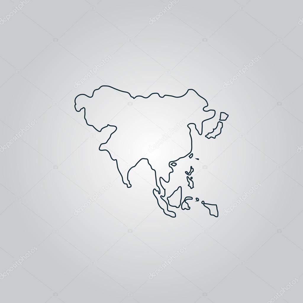 Asia map vector — Stock Vector © burntime555 #75935359
