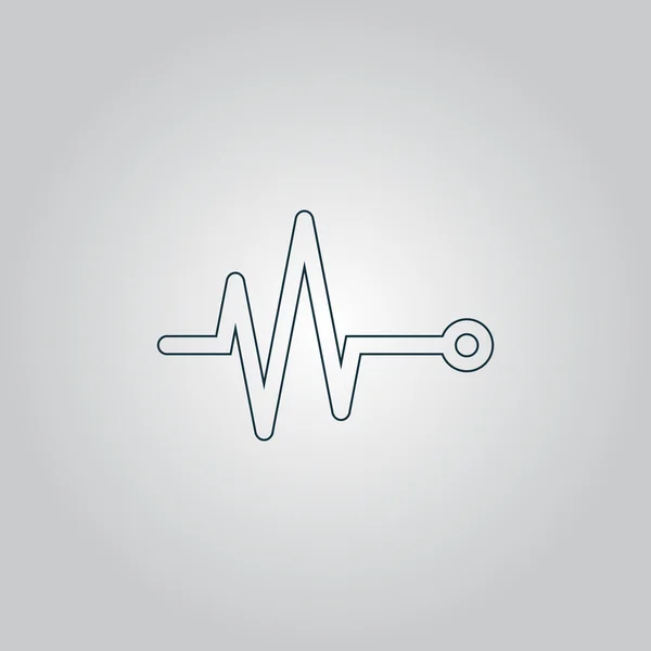 Línea De Vida Latidos Cardíacos Cardiograma Vector De Stock De