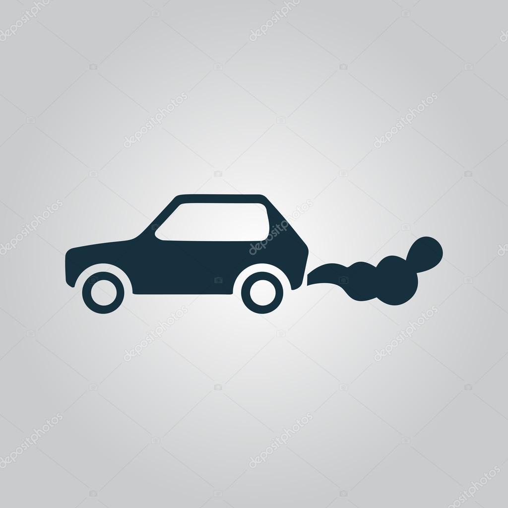 Car emits carbon dioxide Stock Vector Image by ©burntime555 #81026730