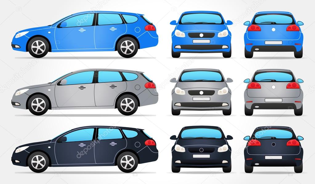 Vector Car - Side - Front - Rear view — Stock Vector © DenLeo #63339091 Vector Car - Side - Front - Rear view — Stock Vector © DenLeo #63339091