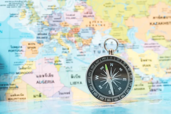Travel destination Spain, map with compass — Stock Photo © MattiaATH ...