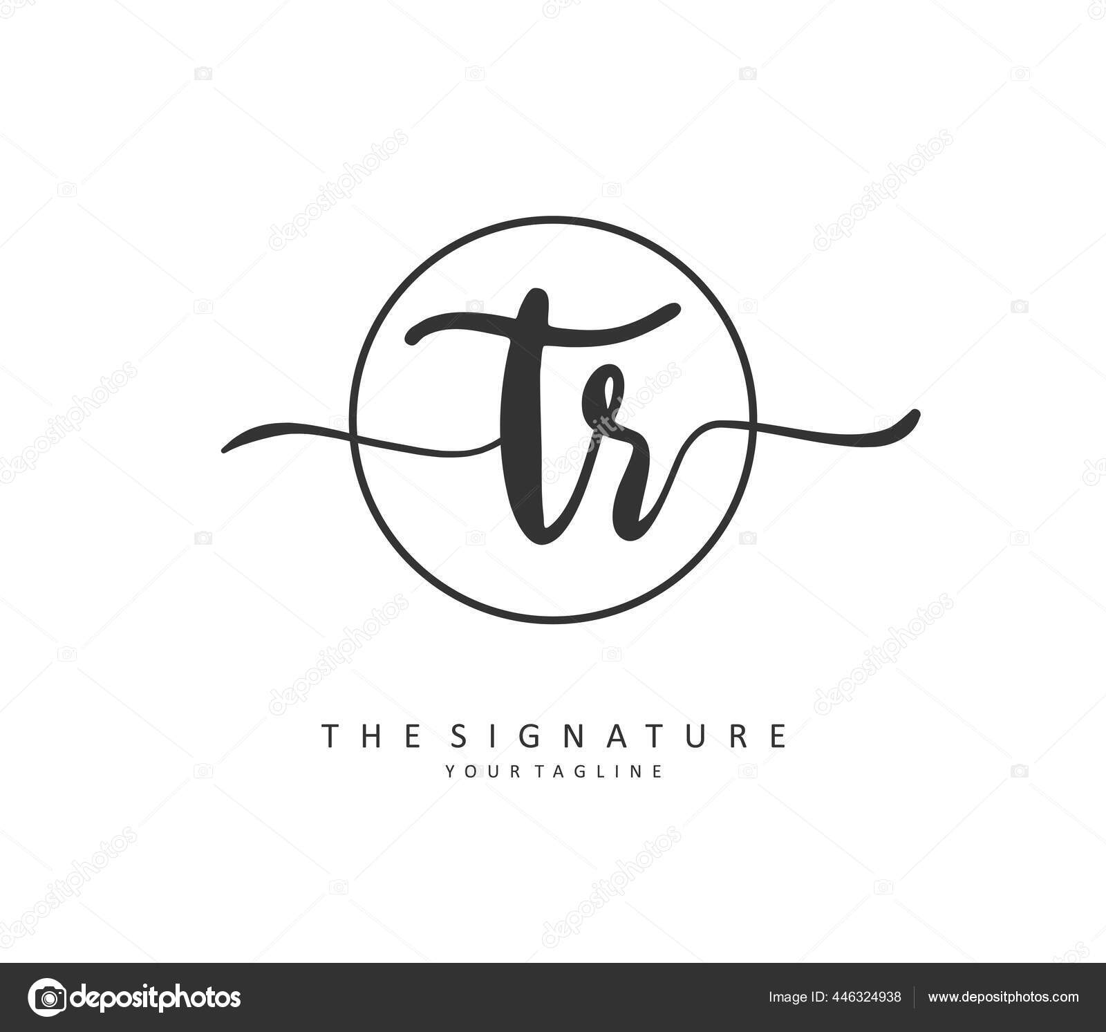 Initial Letter Handwriting Signature Logo Concept Handwriting Initial ...