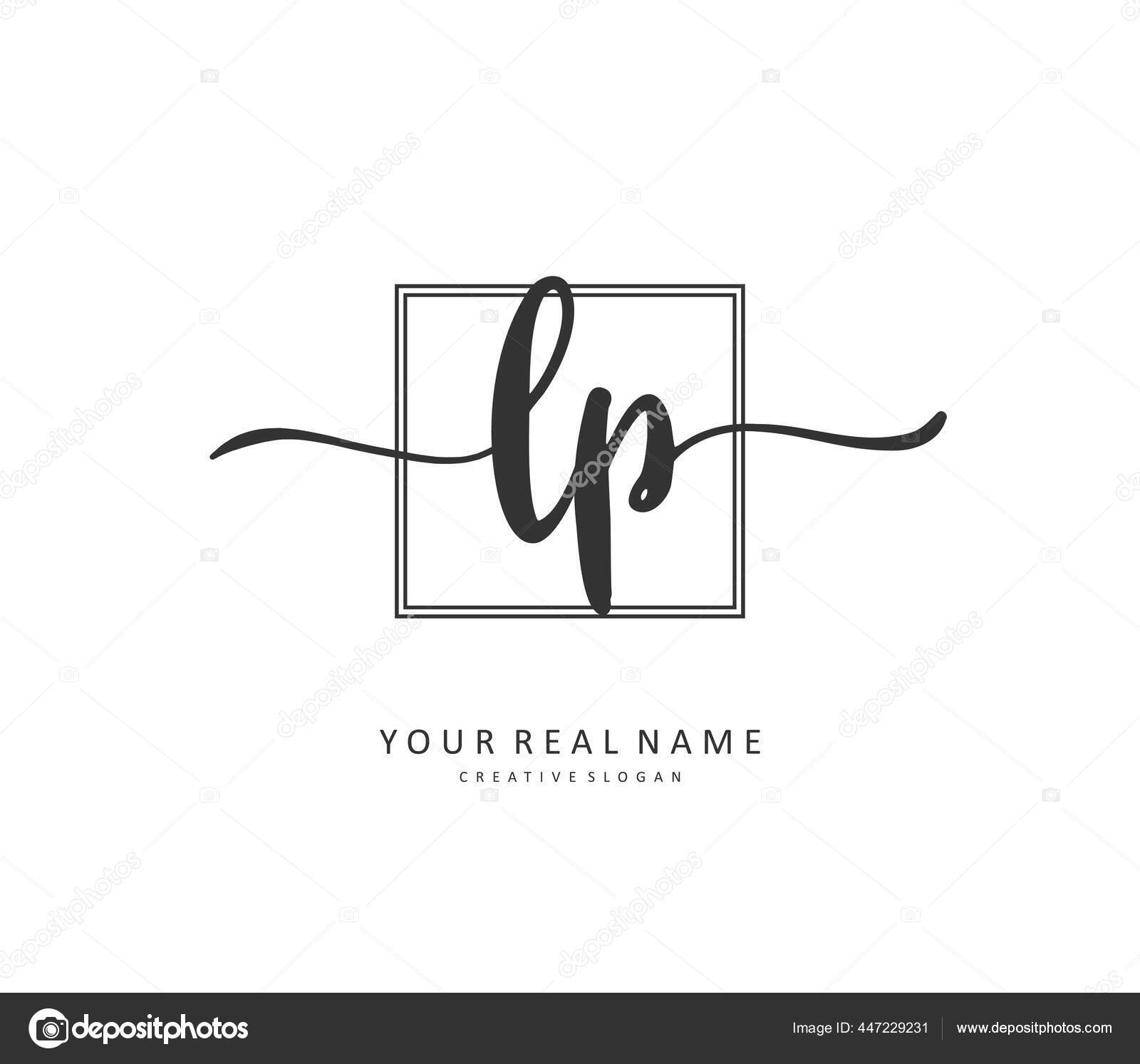 Initial Letter Handwriting Signature Logo Concept Handwriting Initial ...