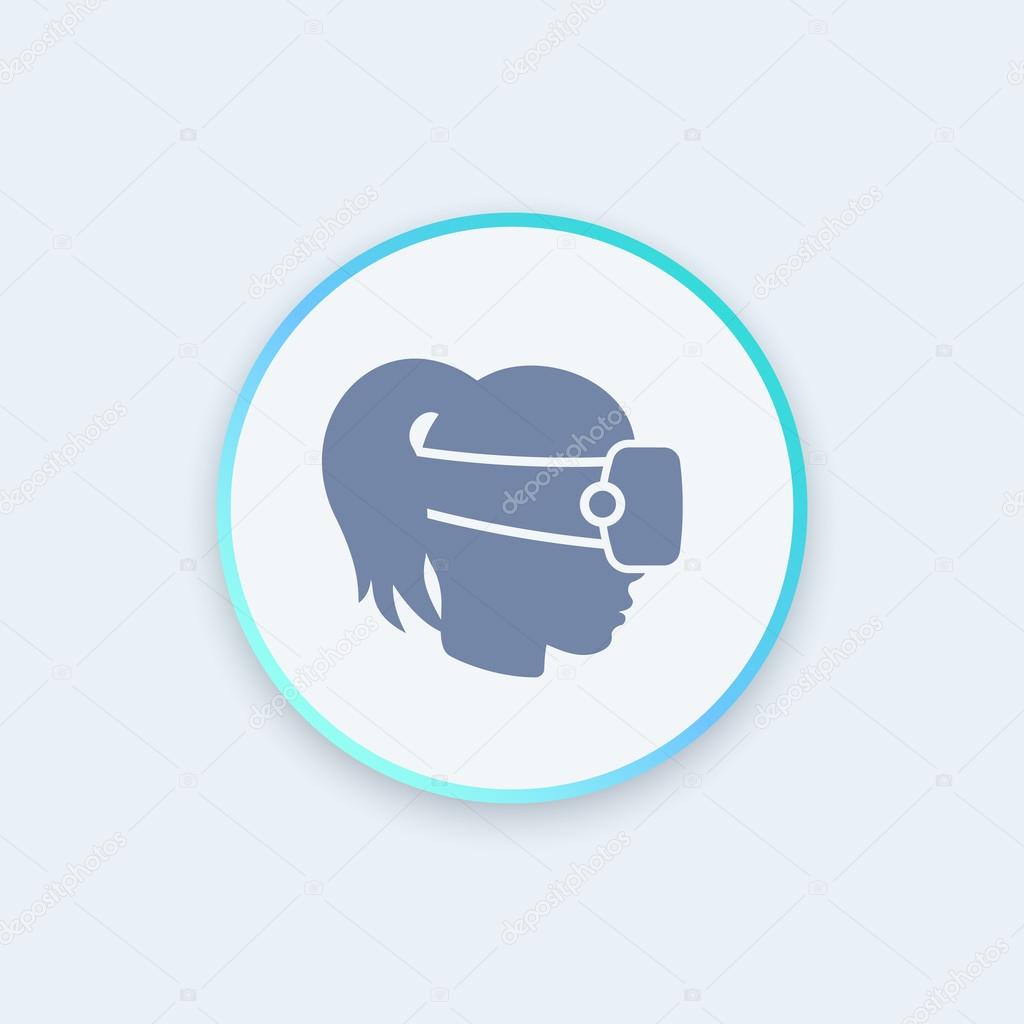 VR helmet icon, vr glasses sign, virtual reality glasses pictogram ...