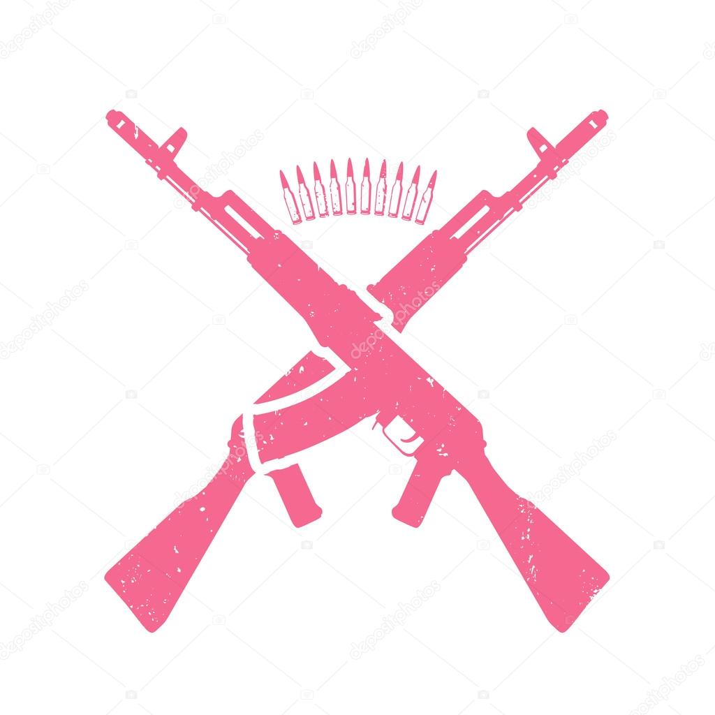 Crossed Shotgun Silhouette