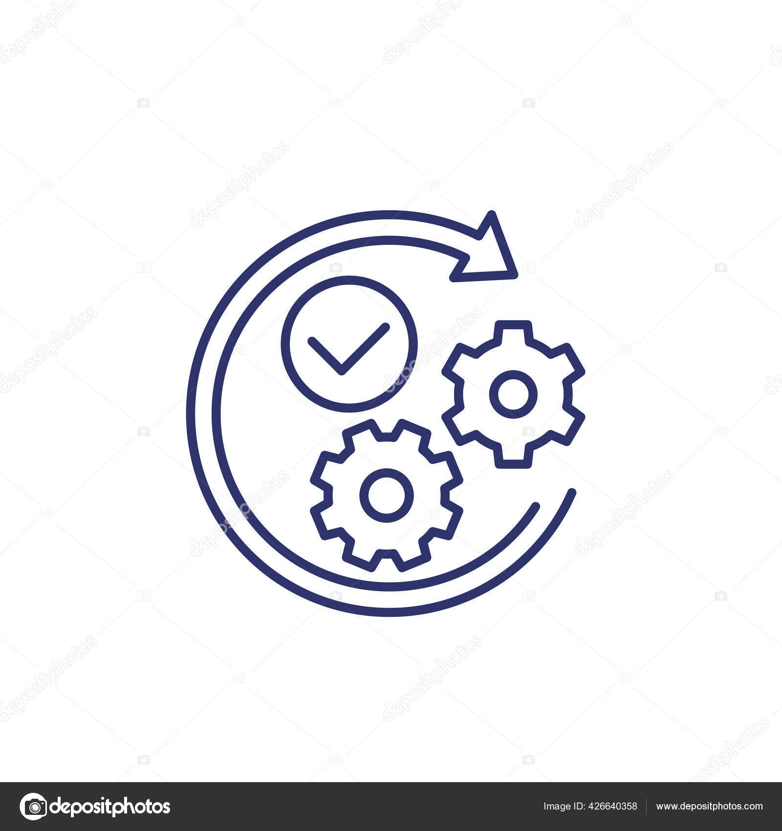 Dampak positif atau pengaruh ikon baris Stock Vector by ©nexusby 426640358