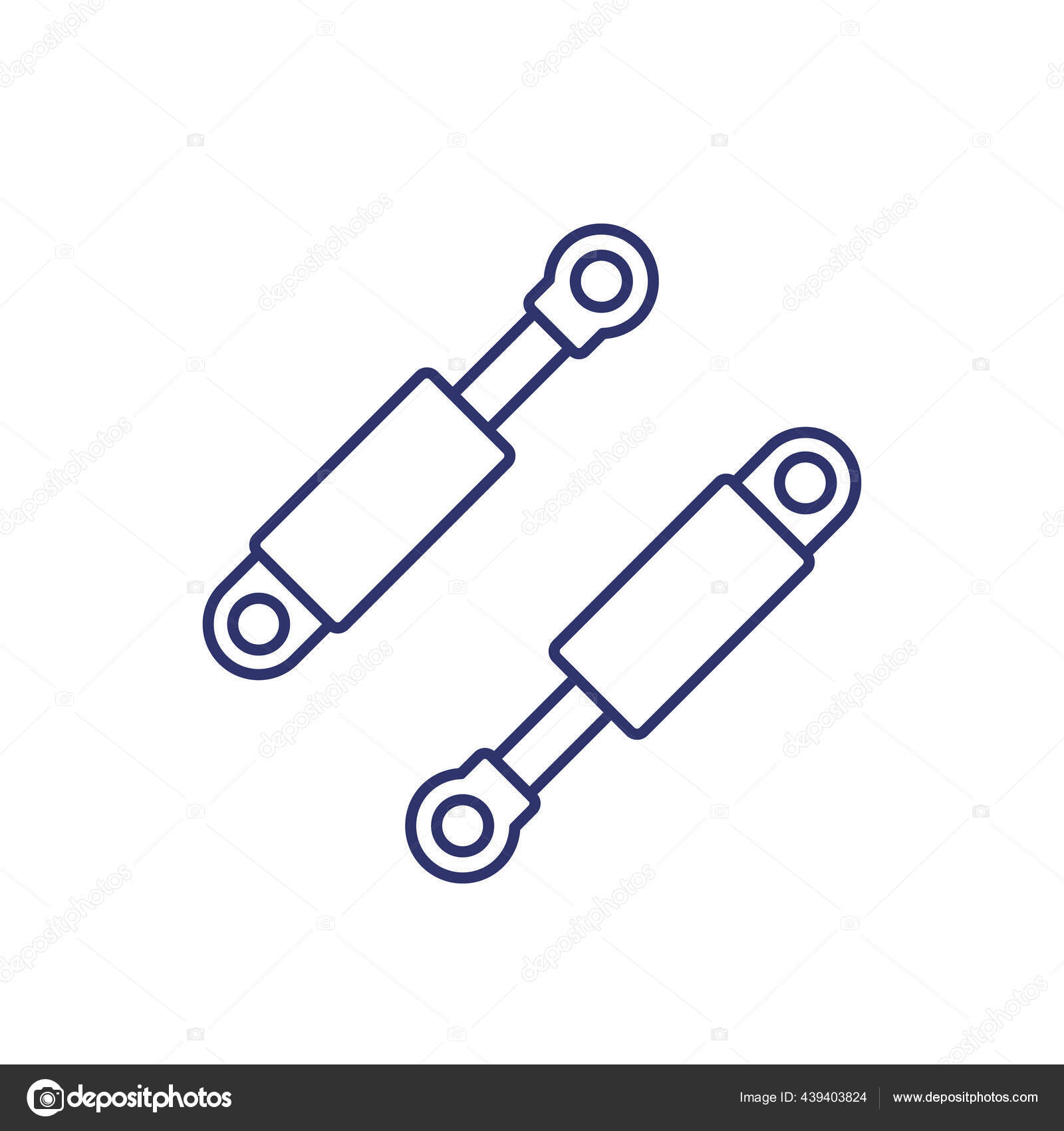Hydraulic cylinders line icon on white vector Stock Vector by ©nexusby ...